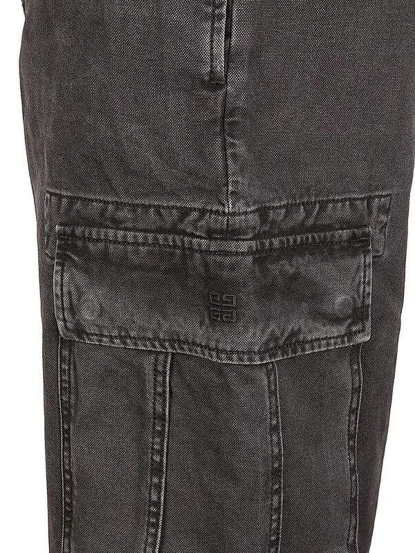 Givenchy 4g Embroidered Straight-leg Cargo Pants