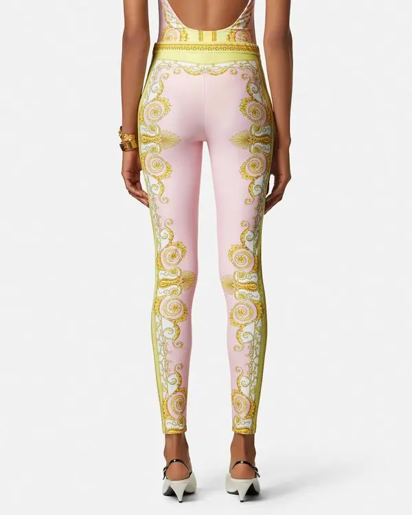 Versace Pattern-printed Leggings - Pink
