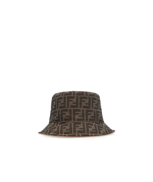 Fendi Ff Jacquard Bucket Hat - Brown