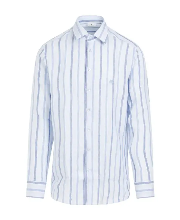 Etro Pegaso-embroidered Striped Shirt