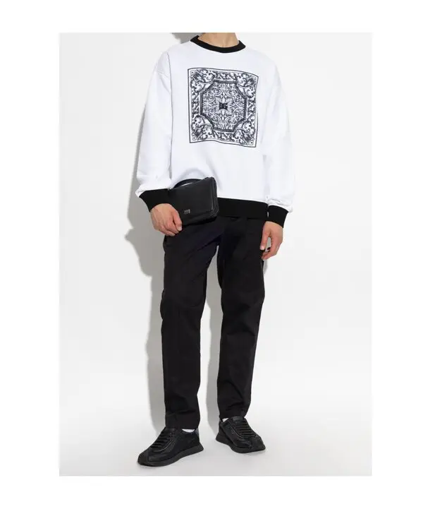 Dolce & Gabbana Majolica Pattern Crewneck Jumper