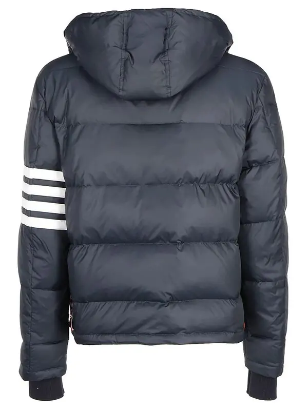 Thom Browne 4-bar Hooded Buttoned Jacket