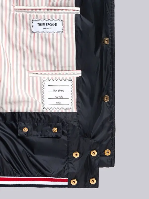 Thom Browne 4-bar Hooded Buttoned Jacket