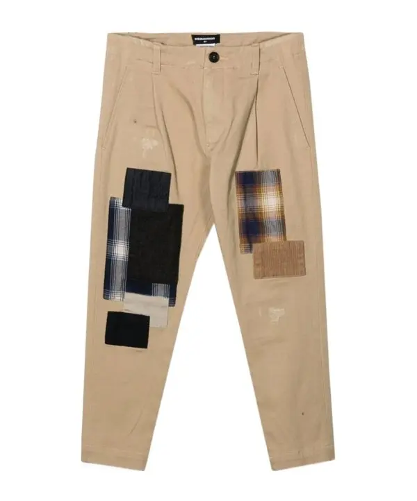 Dsquared2 Patchwork Distressed Tailored Trousers