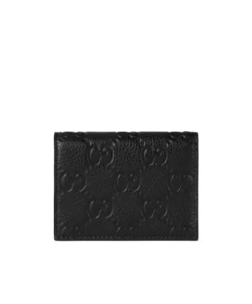 Gucci Gg Emblem Mini Wallet - Black