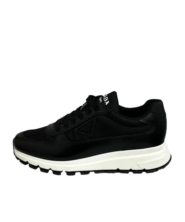 Prada Round Toe Lace-up Sneakers