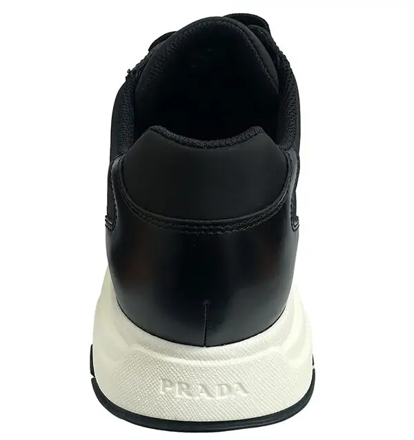 Prada Round Toe Lace-up Sneakers