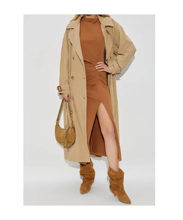 Isabel Marant Étoile Nadela Ruched Midi Dress - Brown