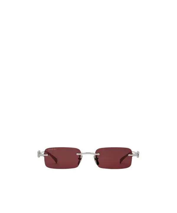Gucci Rectangular Frame Rimless Sunglasses
