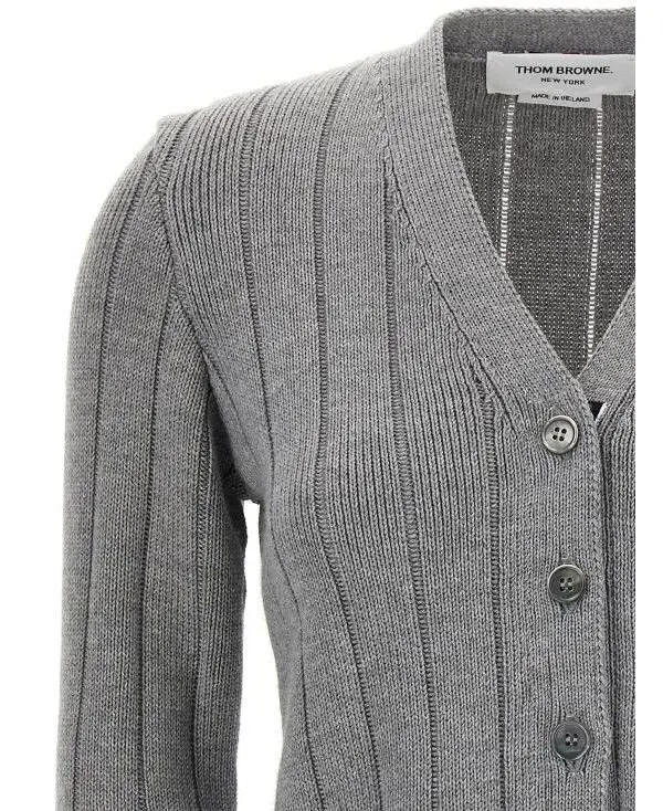 Thom Browne Rwb Jacquard Knitted Cardigan