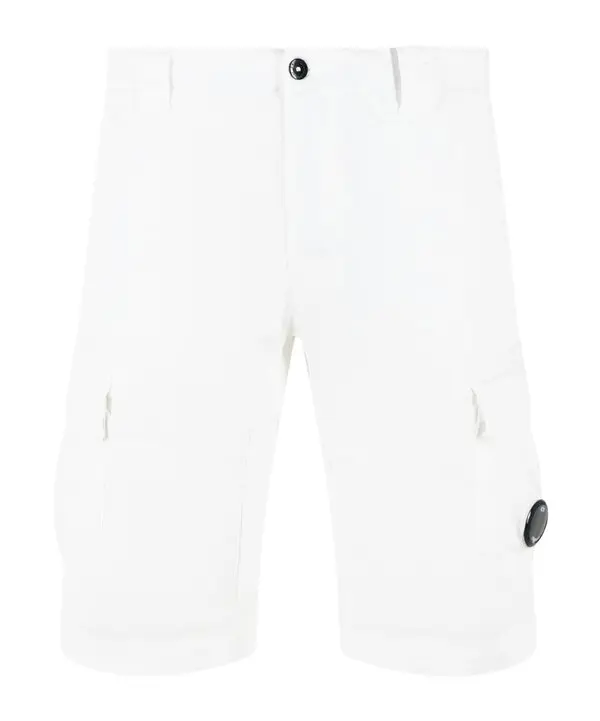 C.P. COMPANY Lens Detailed Cargo Shorts - White
