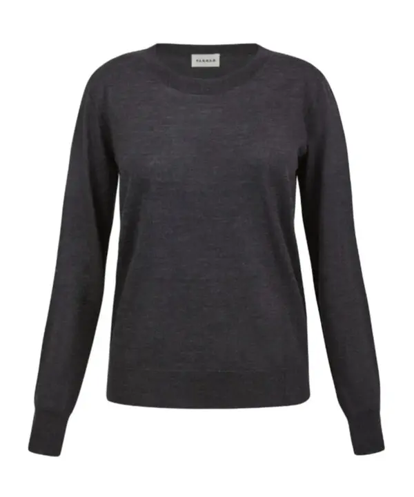 P.a.r.o.s.h Fine-knit Round Neck Sweater - Grey