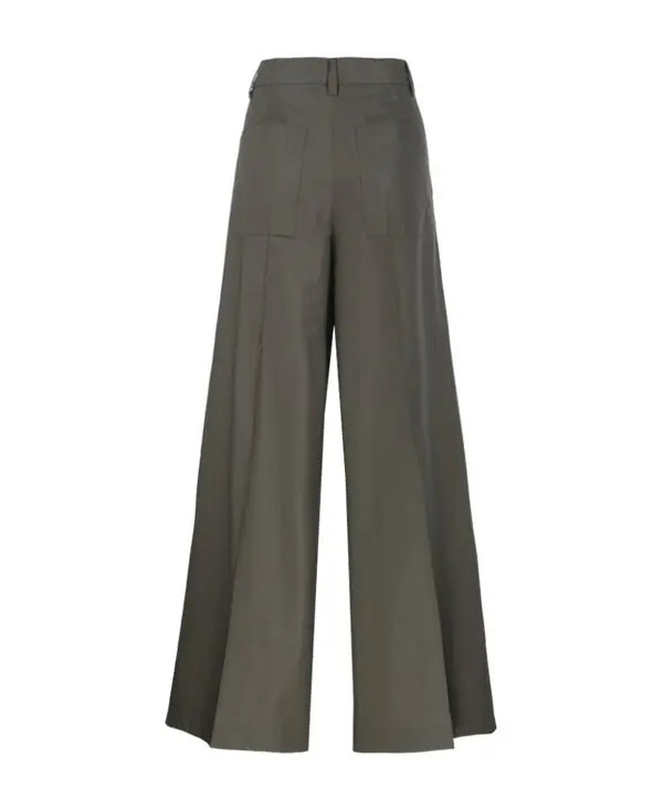 P.a.r.o.s.h Wide Leg Tailored Trousers With Belt Loops And Buckle Detail - No