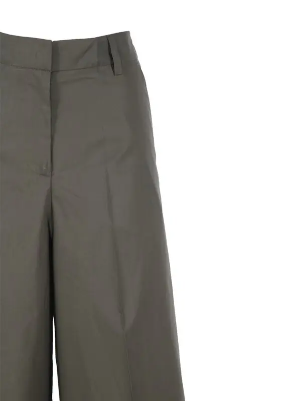 P.a.r.o.s.h Wide Leg Tailored Trousers With Belt Loops And Buckle Detail - No