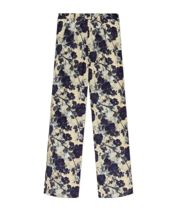 R13 Floral-print Pleated Trousers - Black