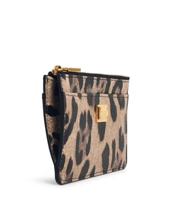 Dolce & Gabbana Leopard-print Plaque Wallet