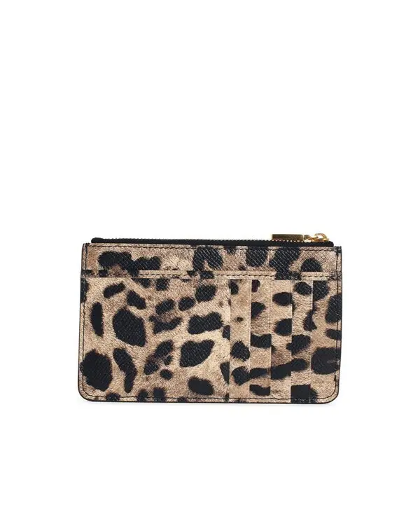 Dolce & Gabbana Leopard-print Plaque Wallet