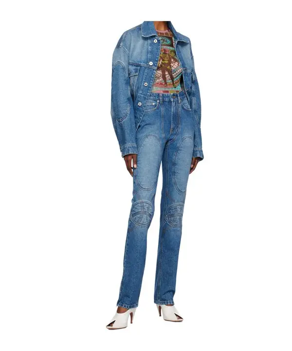 JEAN PAUL GAULTIER Lace-up Straight-leg Jeans