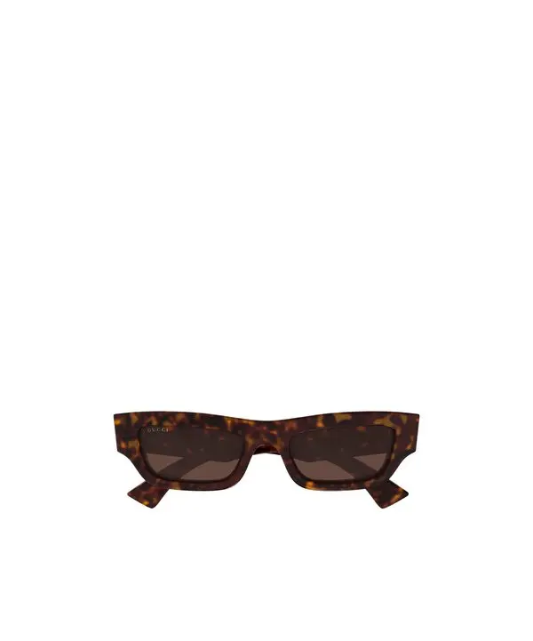 Gucci Rectangle Frame Sunglasses - Havana