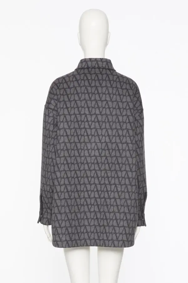 Valentino Garavani Toile Iconographe Curved Hem Reversible Shirt