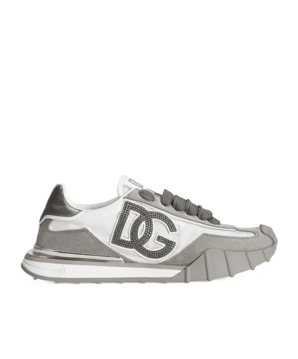 Dolce & Gabbana Dg Logo Embellished Sneakers - Gray