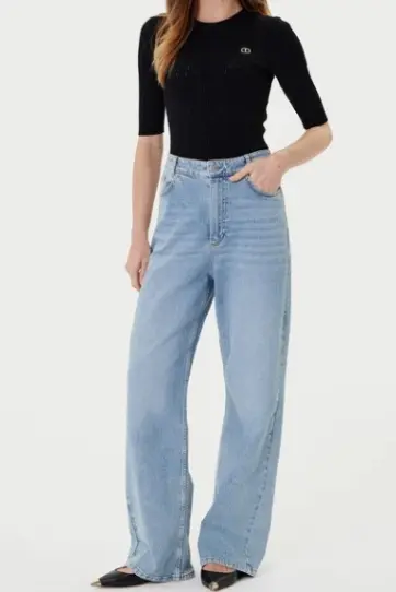 TWINSET Ribbed Embellished Top