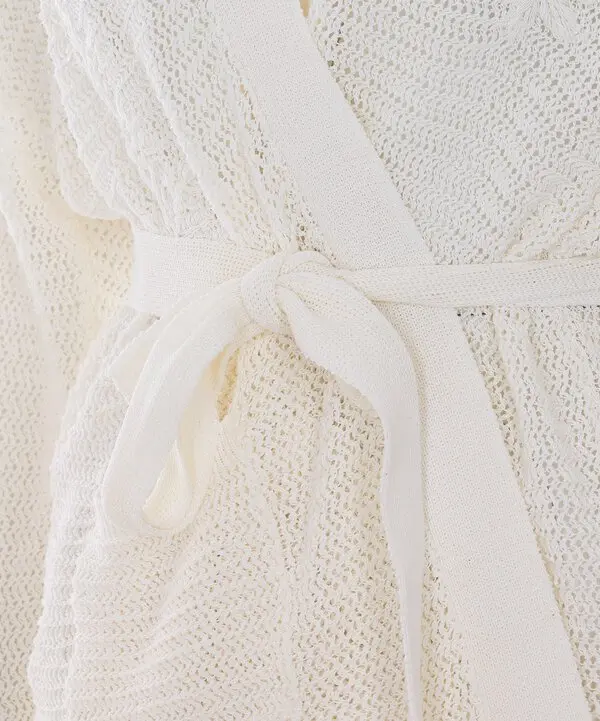 TWINSET Belted Embroidered Knit Cardigan