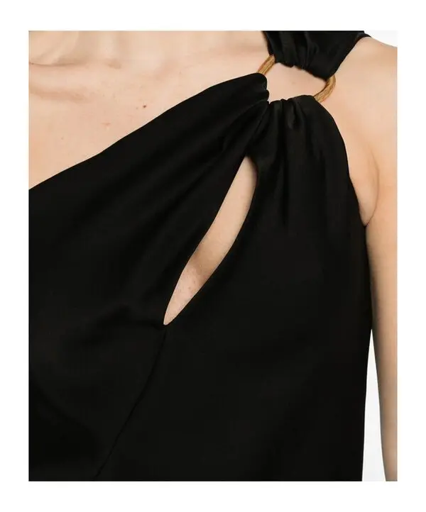 Max Mara One Shoulder Sleeveless Dress