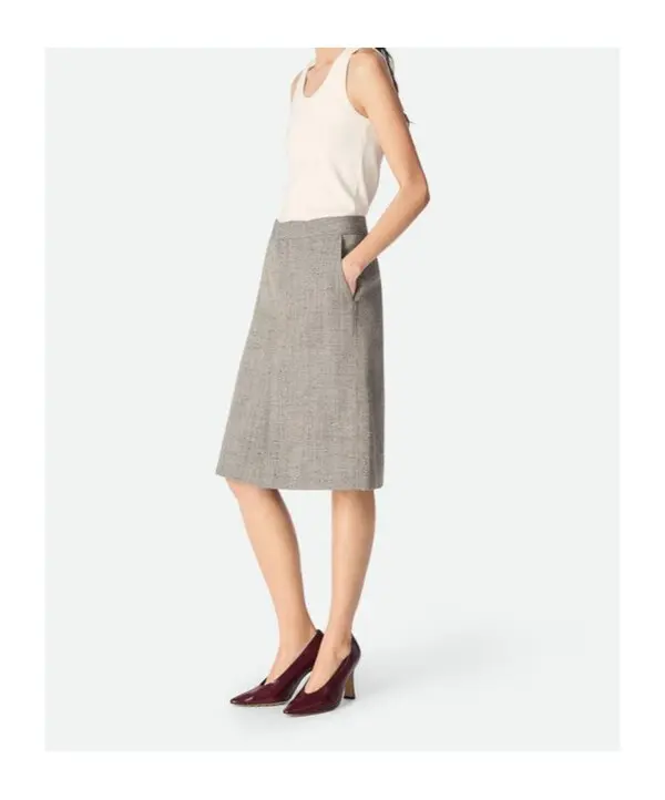 Bottega Veneta Straight Fit Midi Skirt