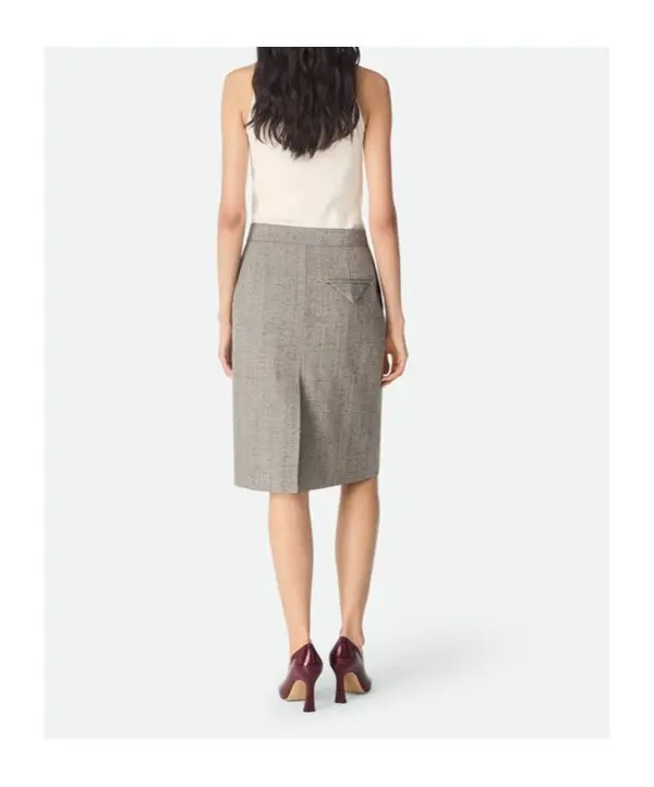 Bottega Veneta Straight Fit Midi Skirt