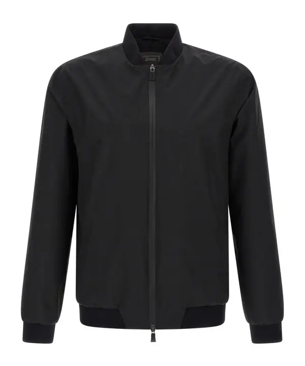 Herno Zip-up Bomber Jacket - Black
