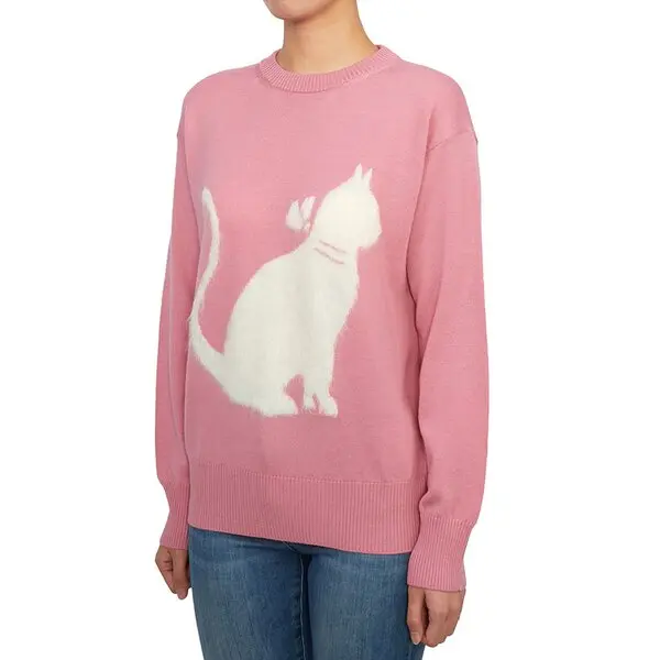Max Mara Crewneck Jumper With Patterned Design - Pink