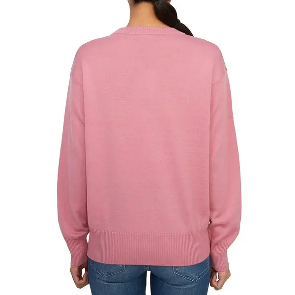 Max Mara Crewneck Jumper With Patterned Design - Pink