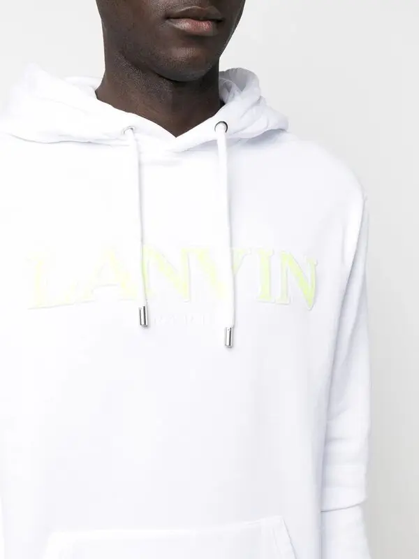 LANVIN Curb-lace Drawstring Hoodie - White