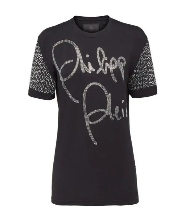 Philipp Plein Embellished Logo T-shirt
