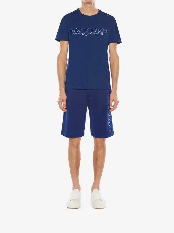 Alexander McQueen Embroidered Logo Shorts