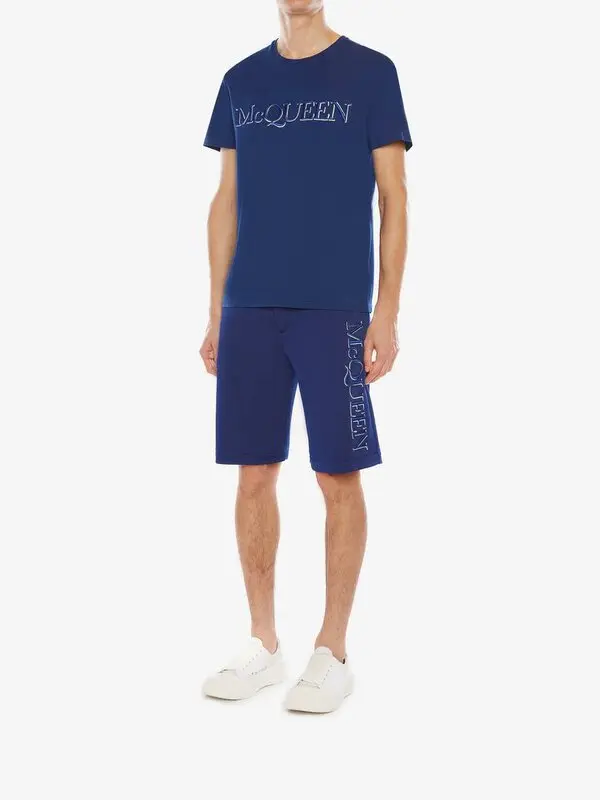 Alexander McQueen Embroidered Logo Shorts