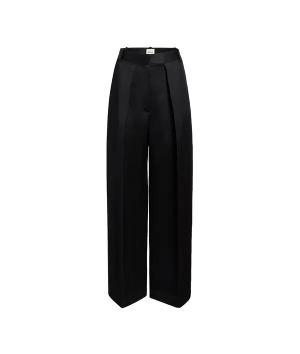 Khaite Marinta Wide-leg Tailored Pleated Trousers