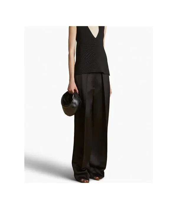 Khaite Marinta Wide-leg Tailored Pleated Trousers