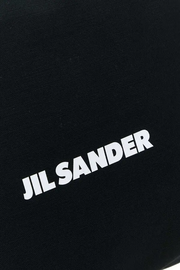 JIL SANDER Logo Print Tote Bag - Black
