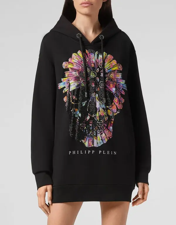 Philipp Plein Skull Embellished Hoodie