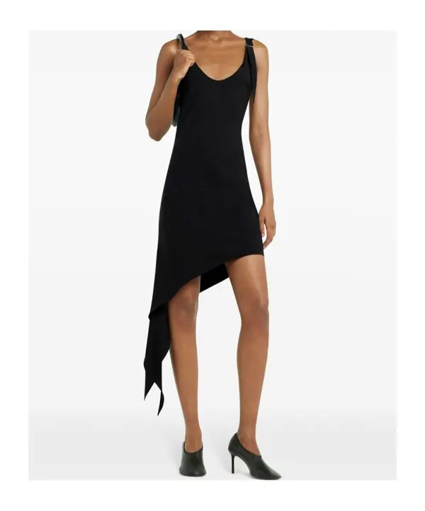 COURREGES Knot Sleeveless Mini Dress - Black