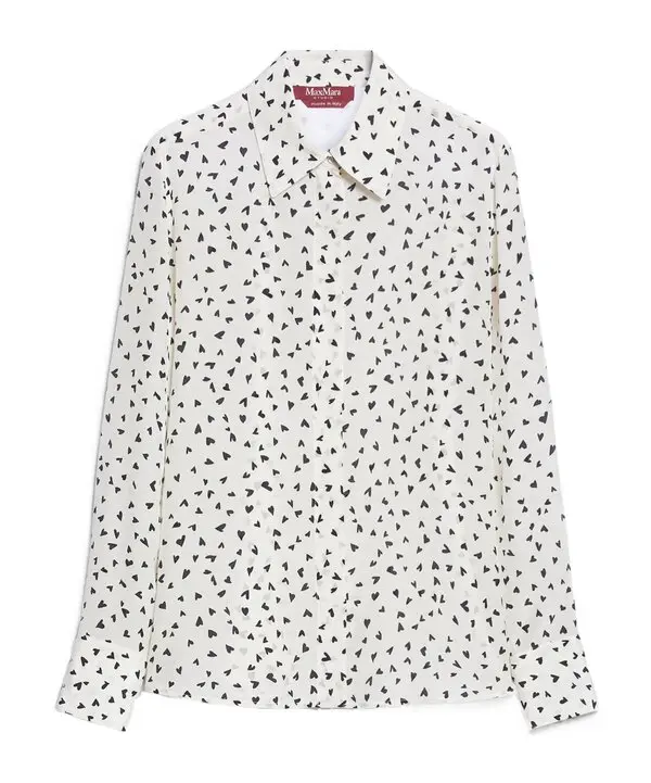 Max Mara All-over Printed Long-sleeved Shirt - Ivory