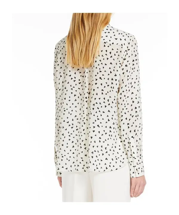Max Mara All-over Printed Long-sleeved Shirt - Ivory