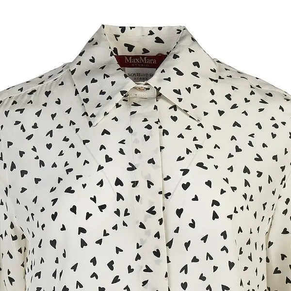 Max Mara All-over Printed Long-sleeved Shirt - Ivory