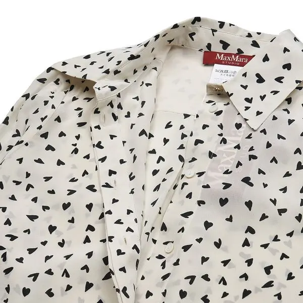 Max Mara All-over Printed Long-sleeved Shirt - Ivory