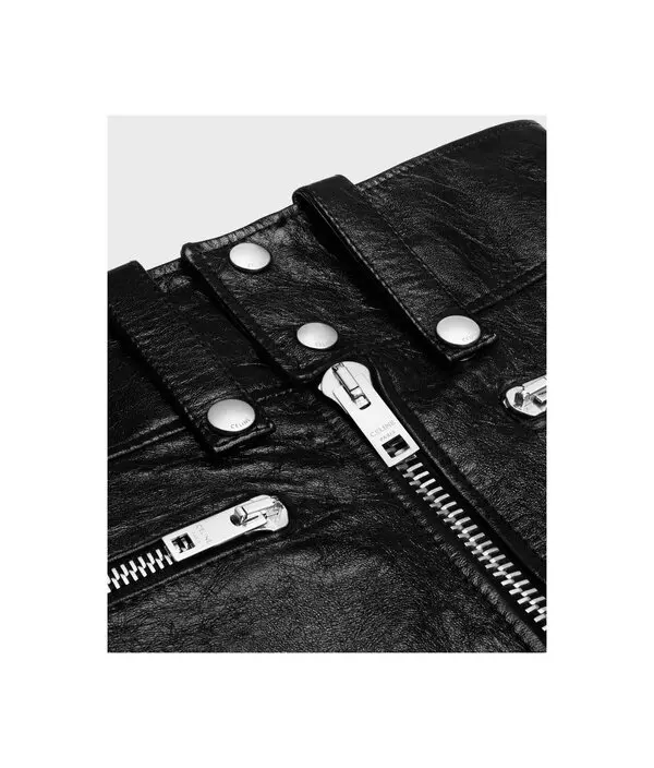 Celine Mini Skirt In Soft Lambskin