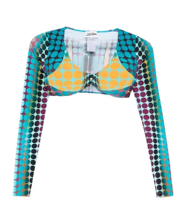 JEAN PAUL GAULTIER Polka Dot Pattern Long Sleeve Cover-up - Multicolor