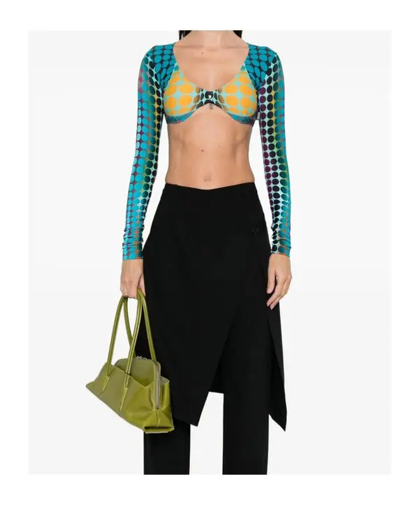 JEAN PAUL GAULTIER Polka Dot Pattern Long Sleeve Cover-up
