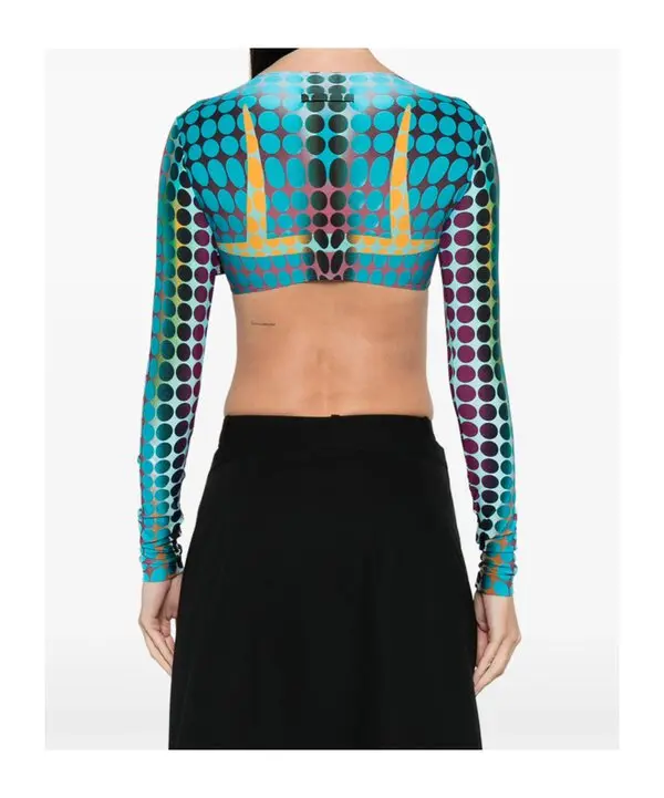 JEAN PAUL GAULTIER Polka Dot Pattern Long Sleeve Cover-up